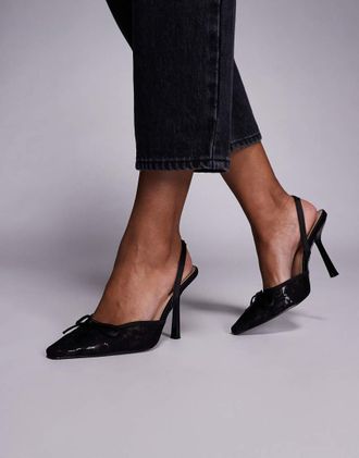 Simmi London SIMMI London - Bebee - Chaussures &agrave; talon en dentelle - Noir
