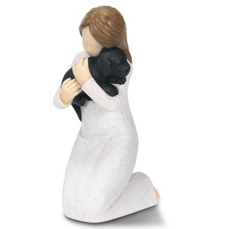 Carracci Hunde-Gedenkgeschenke f&uuml;r den Verlust eines schwarzen Hundes, Hundeengel-Gedenkstatue, Trauergeschenk f&uuml;r den Verlust des Hundes, Hunde-Tod Trauergesc