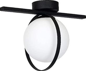 Homemania Wandleuchte, Metall, Glas, Schwarz