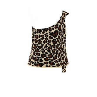Silvian Heach One-Shoulder Top mit Animal-Print - - Tops - Damen - Mehrfarbig - S