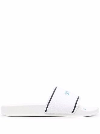 Off-white claquettes Towel &agrave; logo brod&eacute; - Blanc