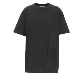The Attico Femme, Tops, Noir, Taille: 32 FR T-shirt en coton
