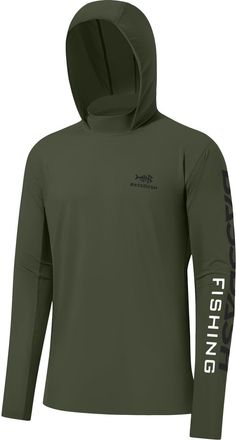 Bassdash Herren Kapuzenpullover Shirt Sonnenschutz UPF50+ UV Pullover Langarm Hoodie f&uuml;r Angeln Rash Guard