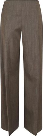 Emporio Armani Femme, Pantalons, Beige, Taille: 44 FR Pantalon Pliss&eacute; &agrave; Effet Chin&eacute;