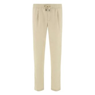 Boggi Milano Homme, Pantalons, Beige, Taille: 3XL Linen Coulisse Pants