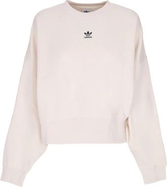 adidas Cropped Crewneck Sweatshirt Essentials - - Sport - Damen - Beige - 2XL