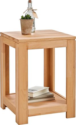 Linea Natura Beistelltisch, Buche, Holz, Kernbuche, massiv, quadratisch, eckig, 40.5x55x40.5 cm, Wohnzimmer, Wohnzimmertische, Beistelltische