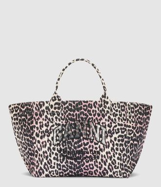 Ganni Tote bag Shopper XXL Printed Sequin Bleached Mauve