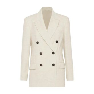 Brunello Cucinelli Corduroy Blazer - - Jackets - Damen - Beige - M