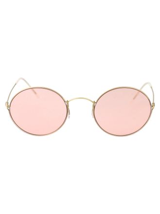 Giorgio Armani 0AR6115T Round Titanium Sunglasses - Gold