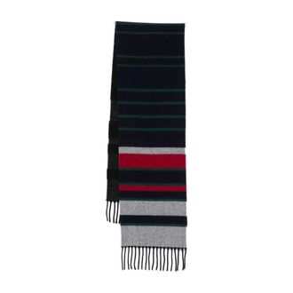 Paul Smith Homme, Accessoires, Multicolore, Taille: ONE Size Écharpe à rayures color-block avec bordure à franges