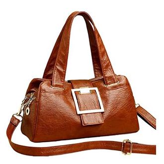 Generic Sac à bandoulière fourre-tout pour femme, tendance, grande capacité, en cuir souple, multi-usage, sac à main tendance, petit sac à bandoulière en cuir