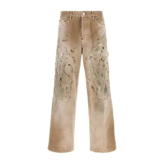 Dsquared2 Mushroom Field Baggy Carpenter Jeans - - Jeans - Herren - Beige - 2XL