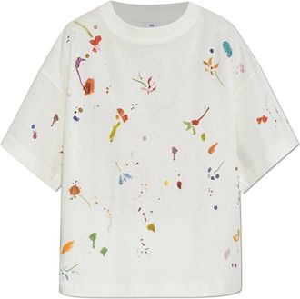 Paul Smith Femme, Tops, Beige, Taille: 40 FR T-shirt imprim&eacute;