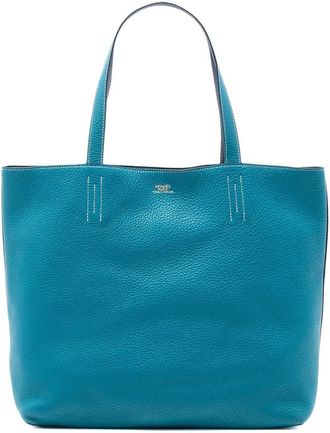 Herm&egrave;s Shopper - Clemence Double Sens 36 - Gr. unisize - in Blau - f&uuml;r Damen