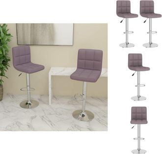 vidaXL Vidaxl - Barhocker 2 Stk. Taupe Stoff - Barhocker - Sitzgelegenheiten - Küchenstühle - Bartische - Wohnaccessoires