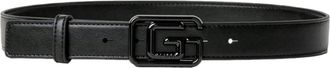 Ga&euml;lle Paris Mini G&uuml;rtel aus Ecopelle Schwarz - - Accessories - Damen - Schwarzk - 100 CM