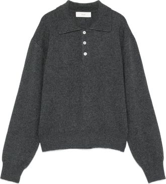 Dunst Polo-Pullover aus Kaschmir - Grau