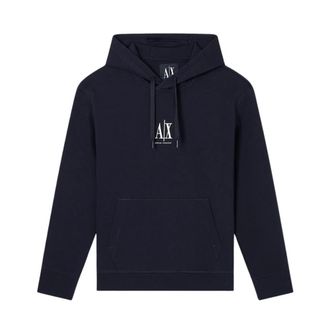 A|X Armani Exchange Embroidered A|X Centre Logo Pullover Hoodie - - Sweatshirts & Hoodies - Herren - Blau - S