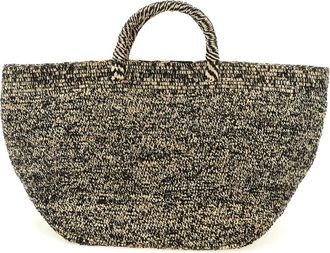 Ibeliv Femme, Sacs, Multicolore, Taille: ONE Size Sac Shopping en Raphia Vanille