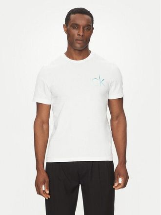 Calvin Klein T-Shirt Chest Logo K10K114146 Weiß Regular Fit