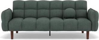 Best Mobilier Adam - Canap&eacute; Convertible clic-clac 2 Places en Tissu textur&eacute;, Vert