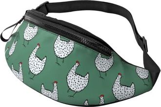 Generic Poulet Coq Avec Point Sac De Voyage Unisexe Sacs Banane Polyvalent Sacoche Bandouli&egrave;re Pour Vacances Cyclisme Shopping 14X35Cm