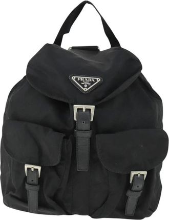 Prada unisex, Pre-owned, Noir, Taille: ONE Size Pre-owned Vintage Nylon Backpack