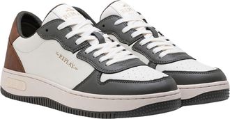 Replay Herren Cupsole Sneaker mit Branding, Mehrfarbig (Mil Grn White Tan 3439), 42