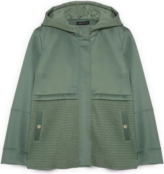 Fiorella Rubino Femme, Vestes, Vert, Taille: 56 FR Veste scuba avec d&eacute;tails matelass&eacute;s