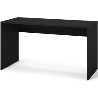 Les Tendances Bureau KAZY - 120 ou 140cm - Blanc ou Noir Mat 140 cm-Noir-Largeur 140 cm