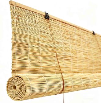 Generic Rollo Aus Bambus for Den Au&szlig;enbereich Mit Hebevorrichtung, Lichtdurchl&auml;ssig, Verdunkelnd, Lange, wasserdichte Bambusrollos Mit Hebevorrichtung, Kabell