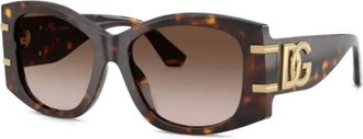 Dolce & Gabbana Eyewear Sonnenbrille mit DG-Logo - Braun