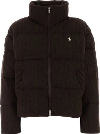 Polo Ralph Lauren Pufferjacke aus Woll-Kaschmir-Strick - - Jackets - Damen - Braun - L