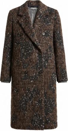 PESERICO Zweireihiger Jacquard-Mantel - - Coats - Damen - Braun - L