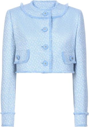 Dolce & Gabbana Rachel Woll-Cropped Jacke - - Jackets - Damen - Blau - S