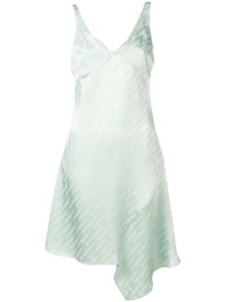Off-white robe imprim&eacute;e - Vert