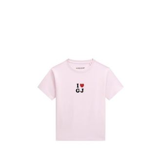 Guess T-shirt cropped imprim&eacute; en coton m&eacute;lang&eacute;