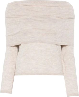 Max Mara Femme, Pulls, Beige, Taille: 42 FR Pull en fil de cachemire