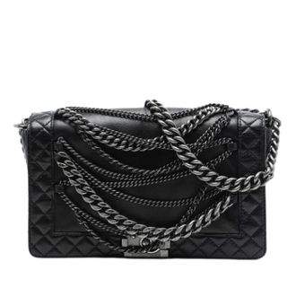 Chanel Pre-owned The Boy Flap Shoulder Bag - Femme - Pre-owned - Noir - Taille: ONE Size