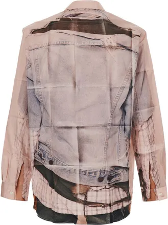 Acne Studios Patchwork Print Shirt - Pink