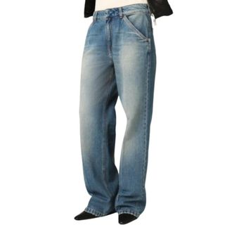 BA&SH Femme, Jeans, Bleu, Taille: 40 FR Jean Délavé Coupe Droite