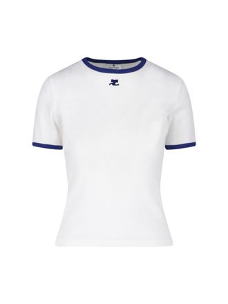 Courr&egrave;ges T-Shirt Signature Contrast