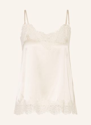 Darling Harbour Darling Harbour Seidentop Aus Satin Mit Spitze beige