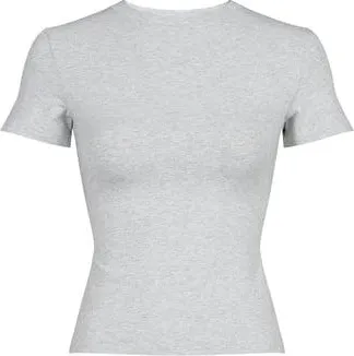 SKIMS Lot de 2 t-shirts en coton m&eacute;lang&eacute;