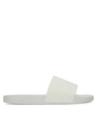 Calvin Klein Jeans Pantoletten Slide Monogram Tpu YW0YW01715 Wei&szlig;