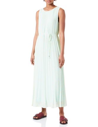 Comma Maxikleid mit Plisséfalten