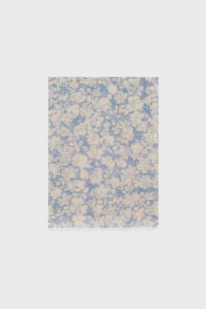 Gerard Darel Etole &agrave; fleurs en lin - DALIA - Bleu ciel