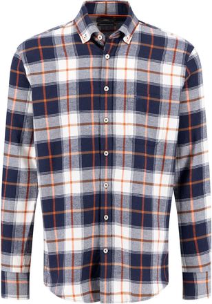 Fynch-Hatton Kariertes Hemd aus Baumwolle mit Button-Down-Kragen Winter White / 3XL