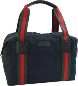 Gucci unisex, Pre-owned, Noir, Taille: ONE Size Sac &agrave; main en toile Pre-owned